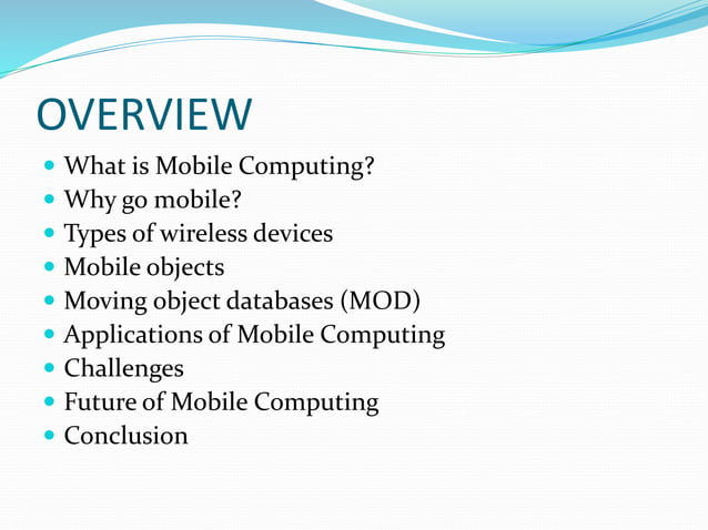 Mobile computing | PPTX