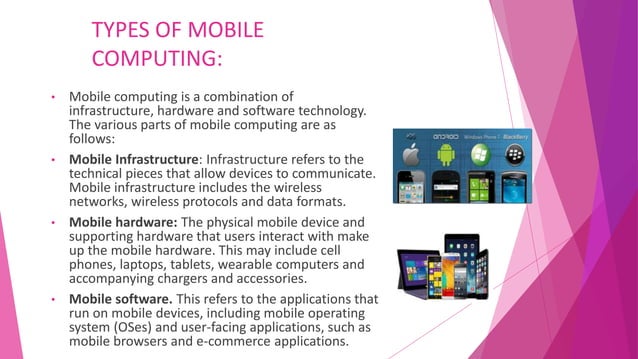 Mobile Computing and Application 2.pptx | Internet | Computing