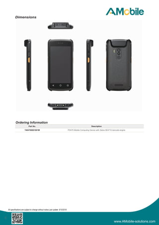 Mobile Computing Device by AMobile - PD470 | PDF