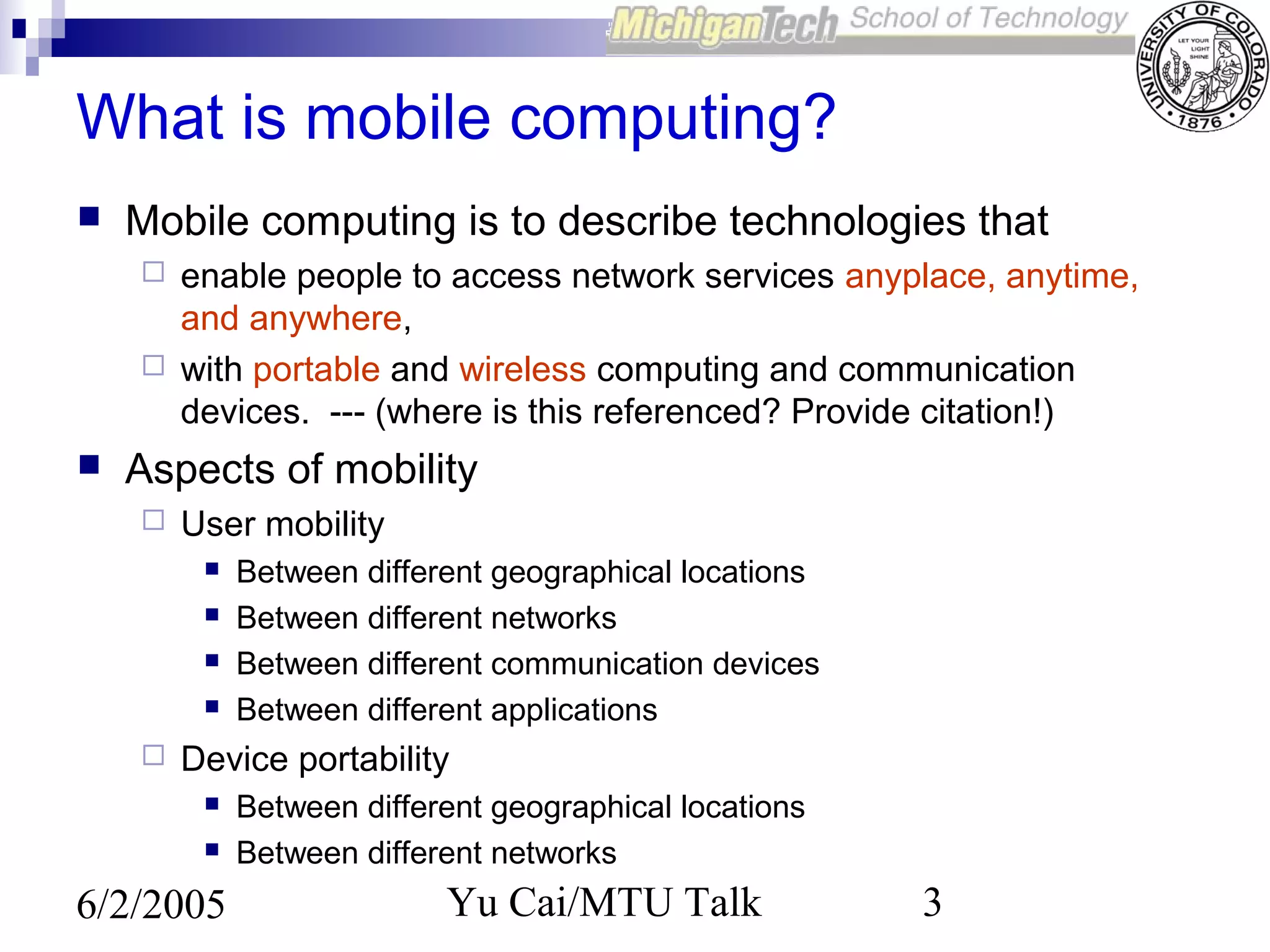 Past, Present and Future of Mobile Computing | PPT