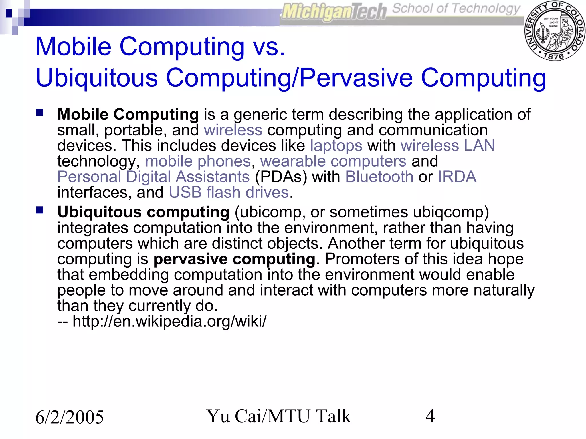 Past, Present and Future of Mobile Computing | PPT