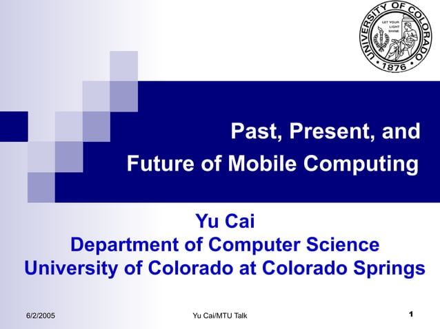 Past, Present and Future of Mobile Computing | PPT