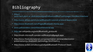 Protols used in bluetooth | PPT | Computer Networking | Computing