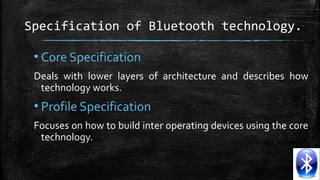 Protols used in bluetooth | PPT | Computer Networking | Computing