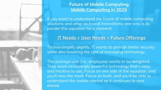 Mobile computing for ITDS2- Mansoura University | PPT