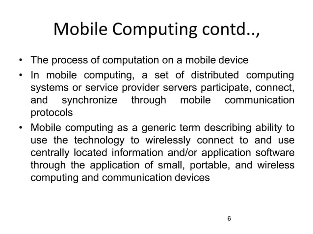 Mobile computing | PDF | Computer Networking | Computing