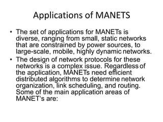 Mobile computing Mobile Adhoc Networks (MANETs) | PDF