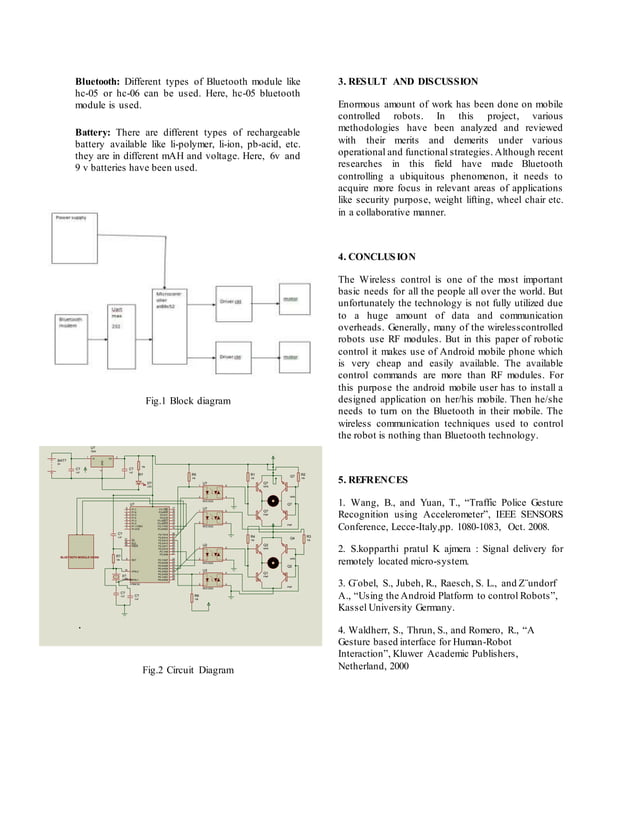 Mobile controlled robot using bluetooth module (HC-005) | DOCX ...