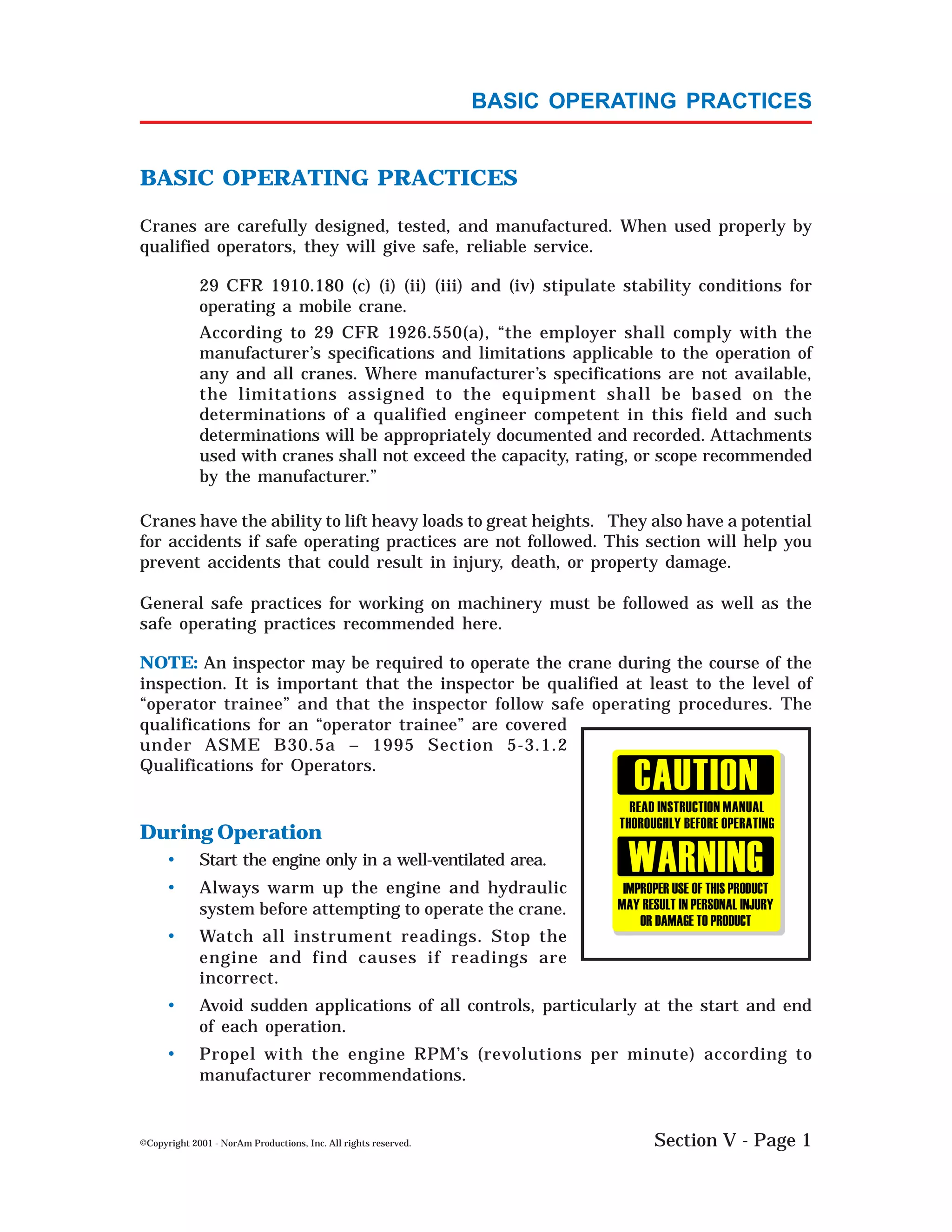 Mobile crane inspector training student manual | PDF