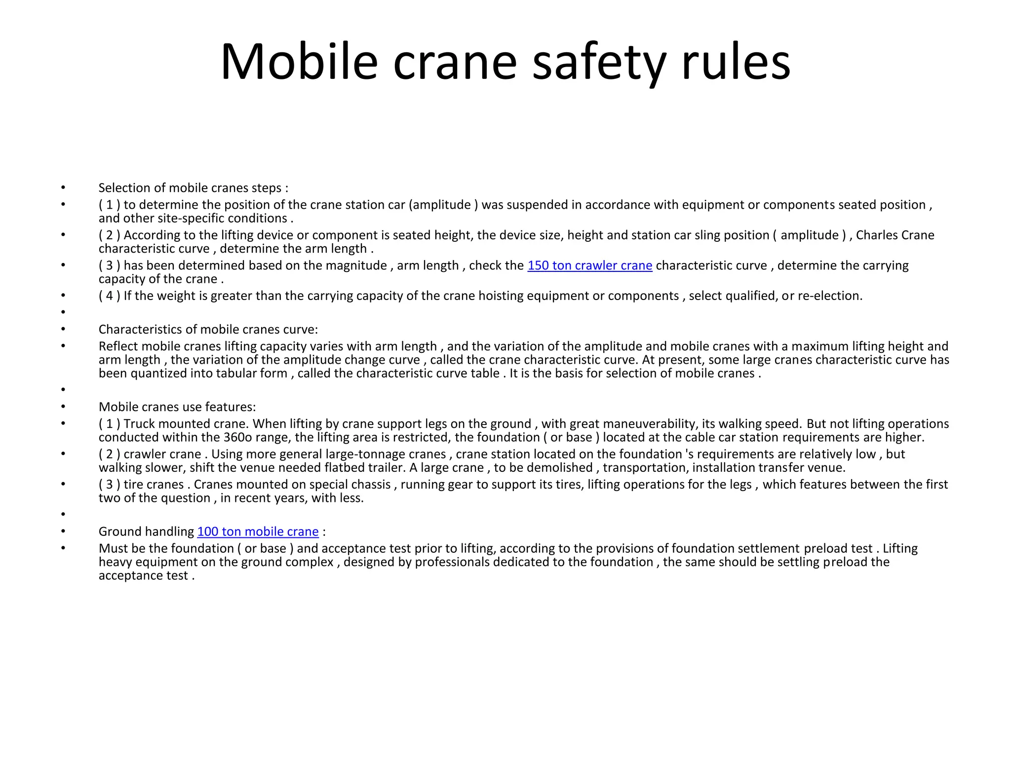 Mobile crane safety rules | PPTX