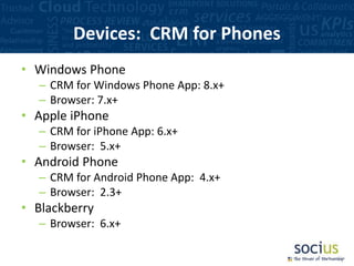 Mobile CRM | PPTX | Operating Systems | Computer Software and Applications