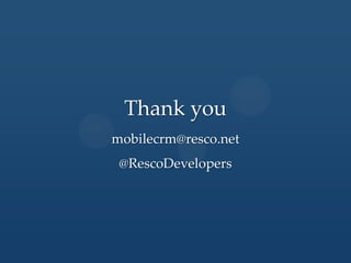 Resco Mobile CRM | PPTX