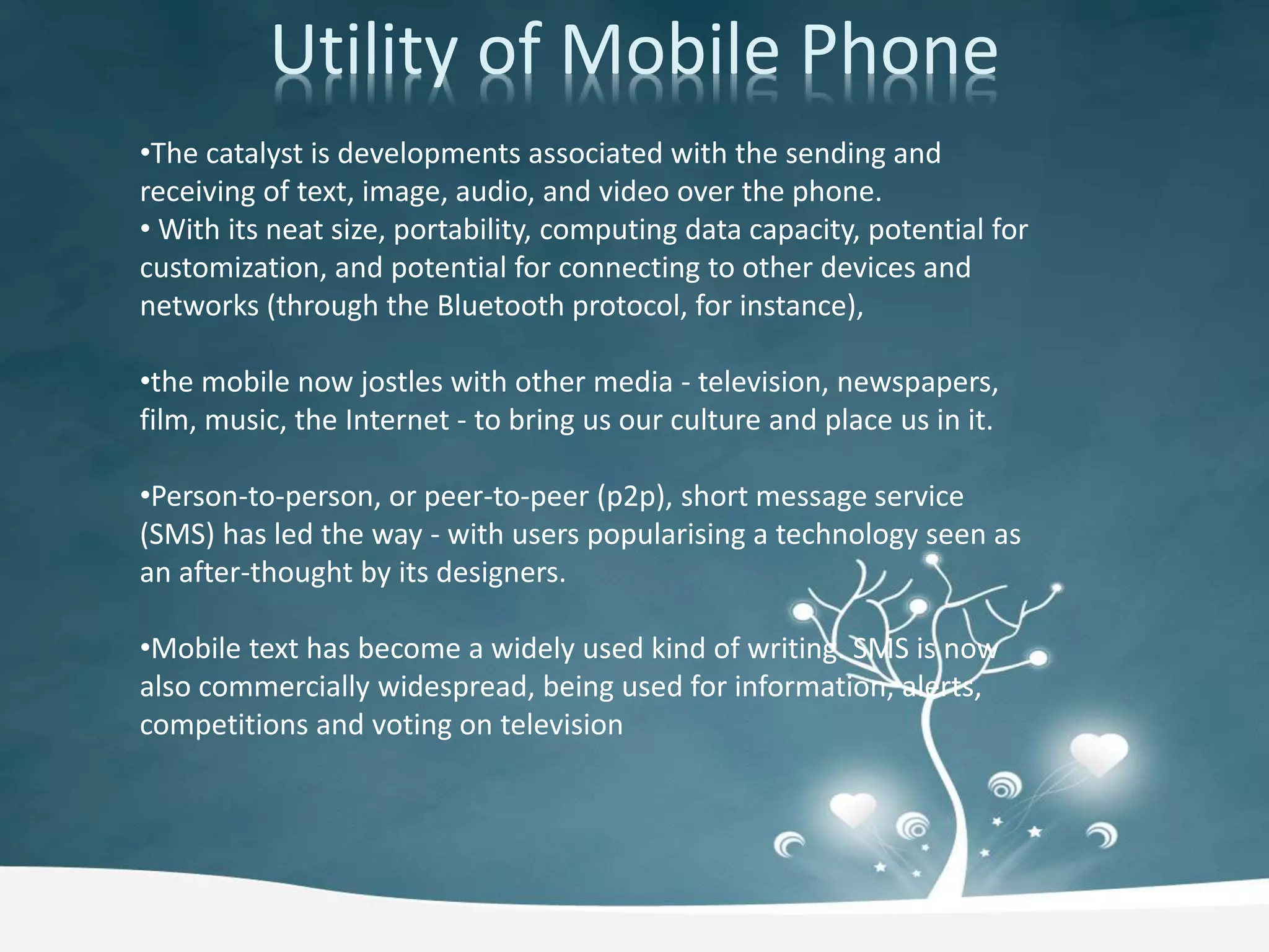 Mobile culture in 21st century | PPTX