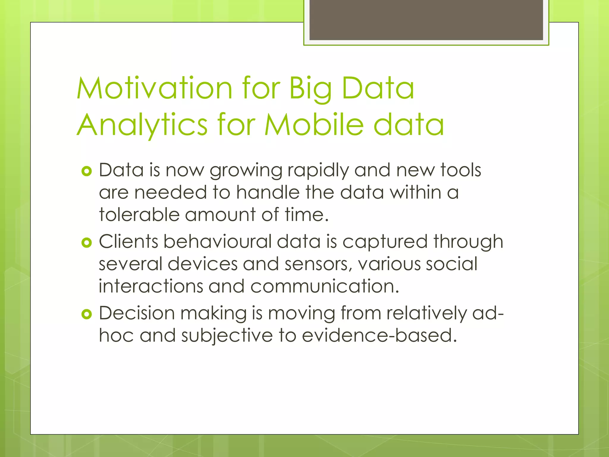 Mobile Data Analytics | PDF