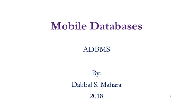 Mobile databases | PPTX
