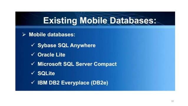 Mobile databases | PPTX