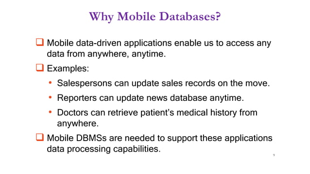 Mobile databases | PPTX