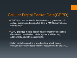 Mobile data networks | PPT