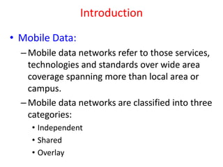 Mobile Data Networks | PDF