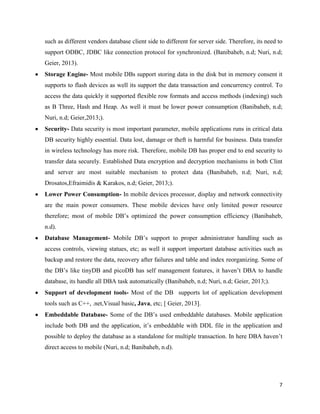 Mobile datebase tool | PDF