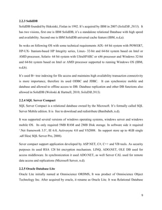 Mobile datebase tool | PDF