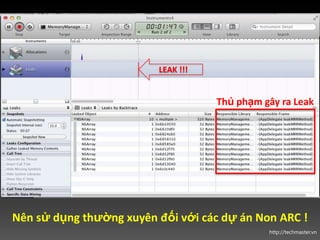 Apple iOS Memory Management - Vietnamese version | PPTX