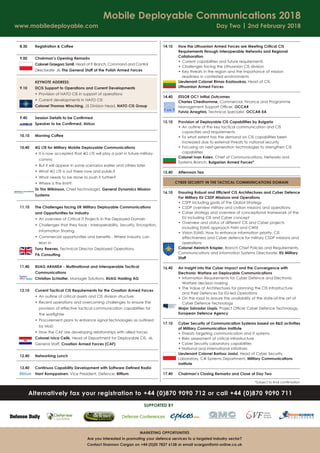 SMi Group's Mobile Deployable Communications 2018 | PDF