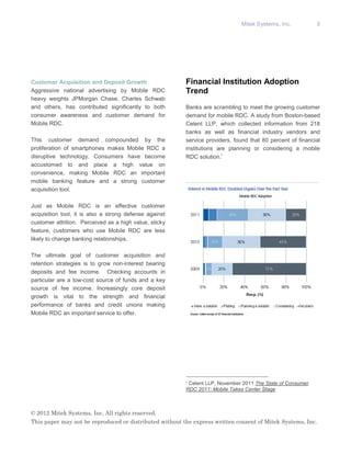 Mobile Deposit: Why Now...And How | PDF