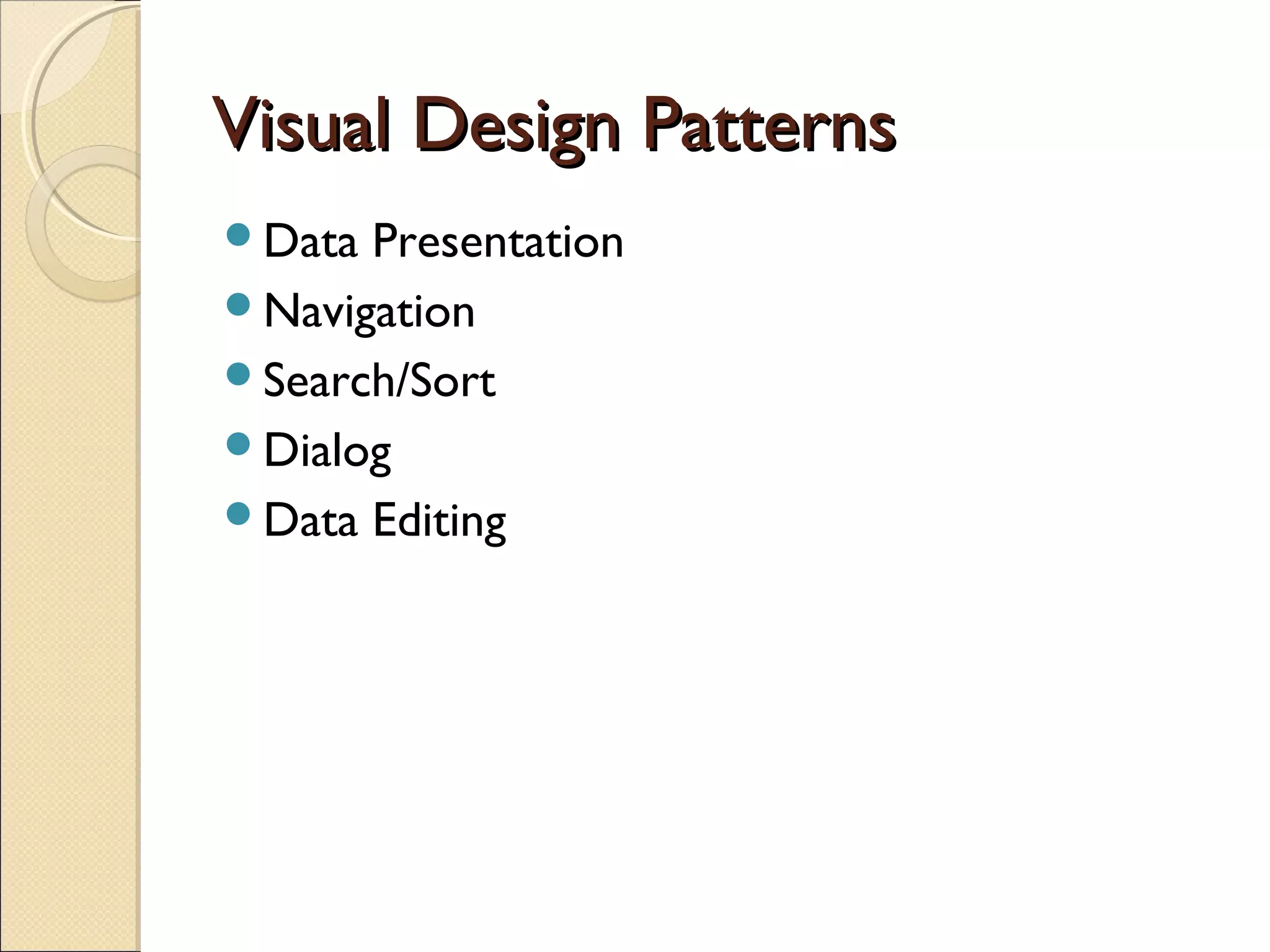 Mobile UI Design Patterns | PPT | Free Download