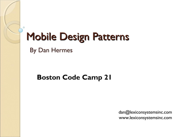 Mobile UI Design Patterns | PPT