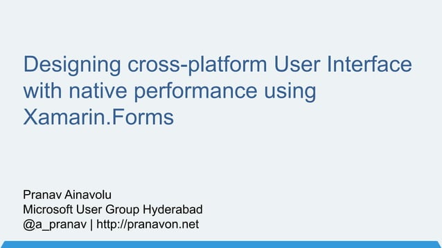 Designing cross-platform User Interface with native performance using ...