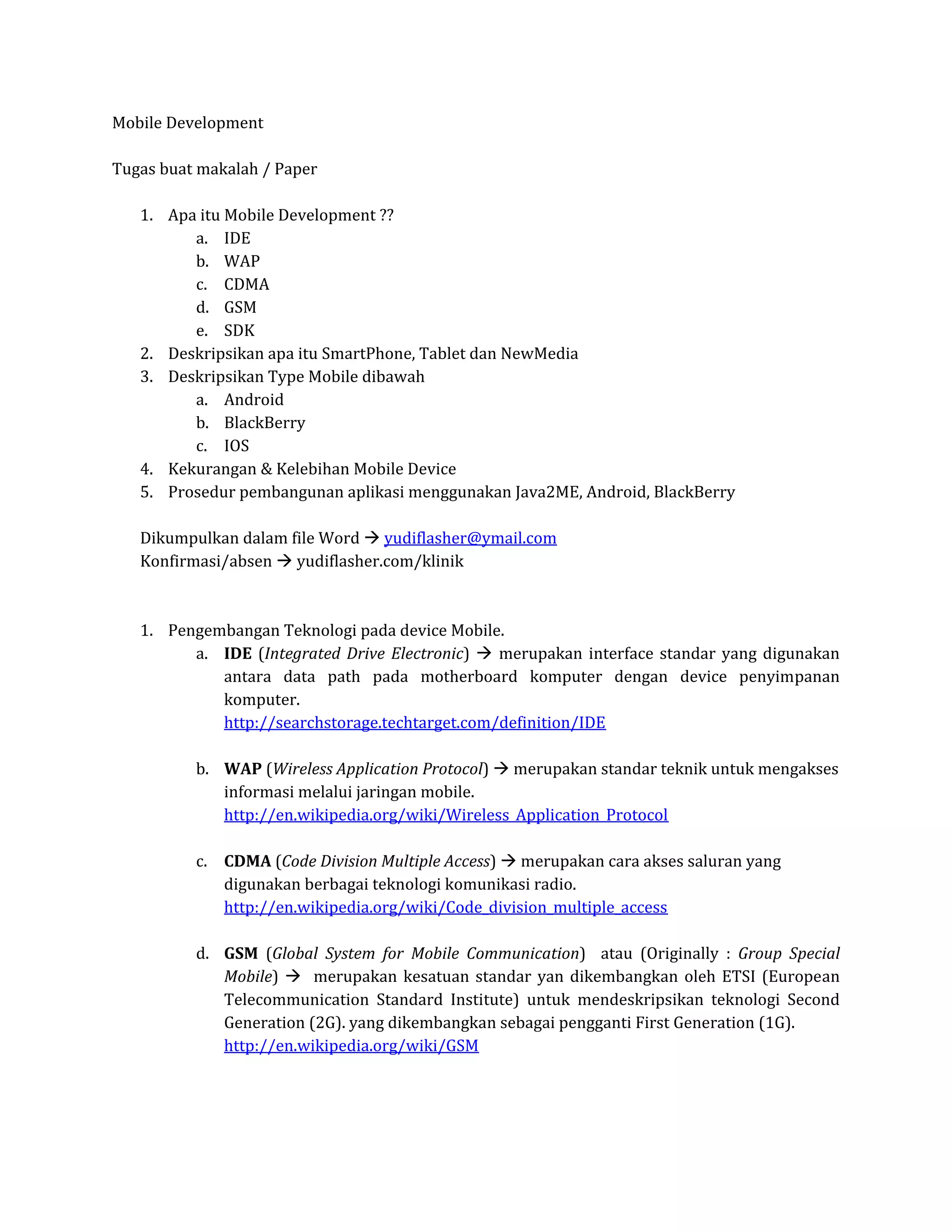 Mobile development | PDF