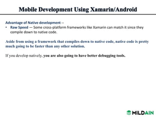 Android | Xamarin | Mobile Application development | PPT