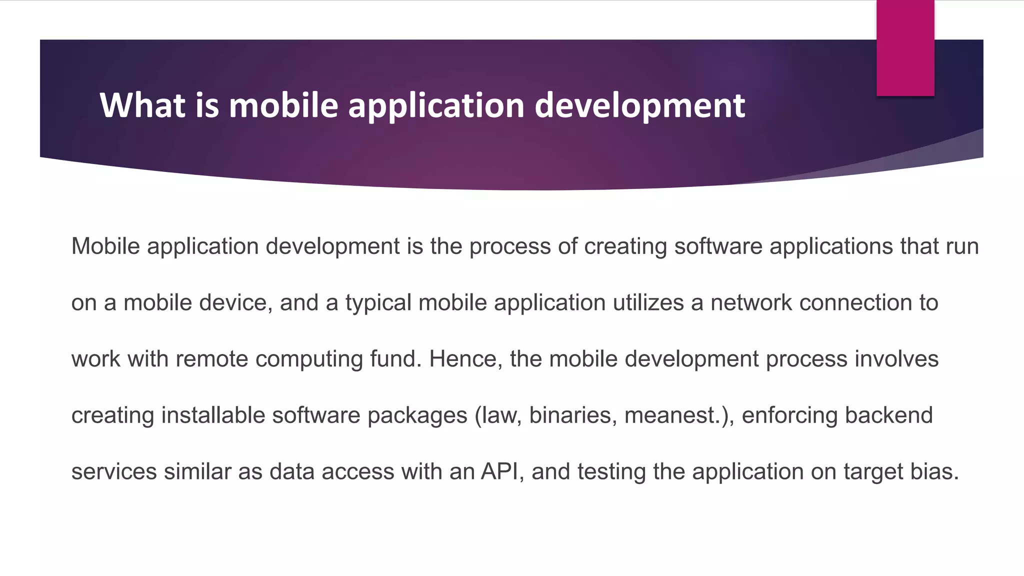 Mobile Application Development | PPT