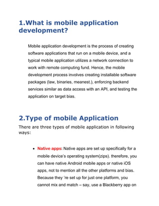 mobile Application Development | PDF