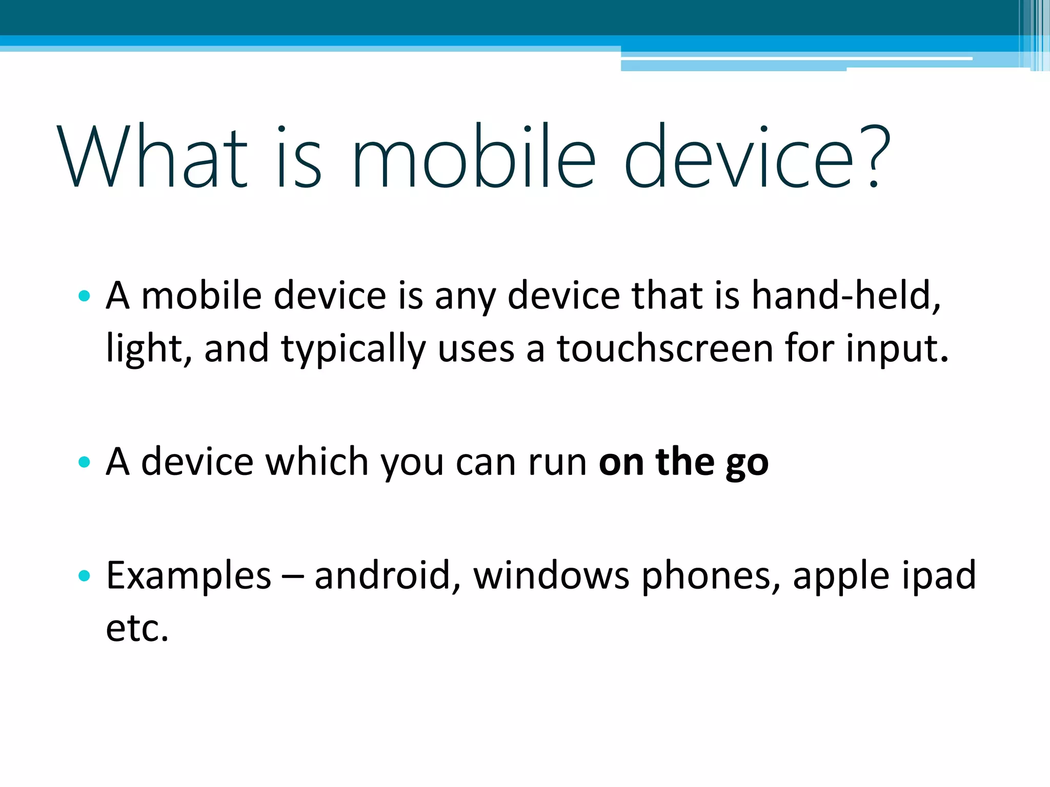 Mobile device | PPTX