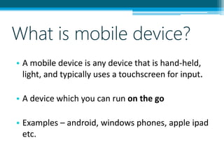 Mobile device | PPTX