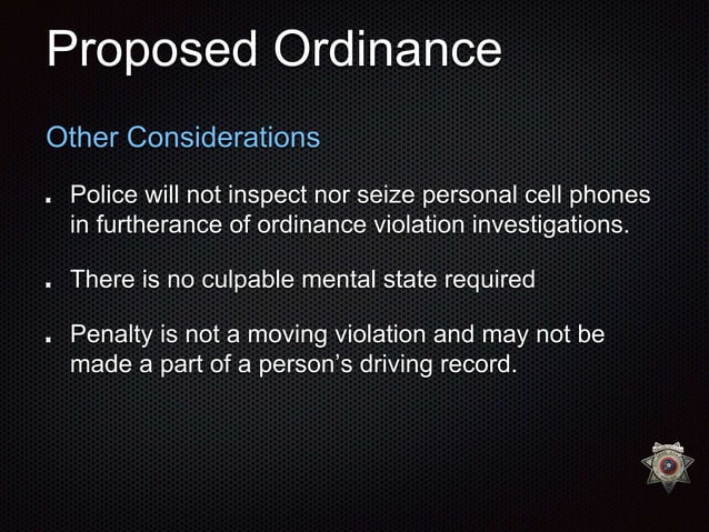 Wireless Device Driving Ordinance | PPT