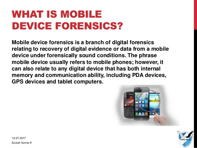 Mobile device forensics