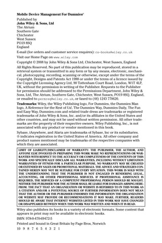 Mobile Device Management for Dummies | PPT