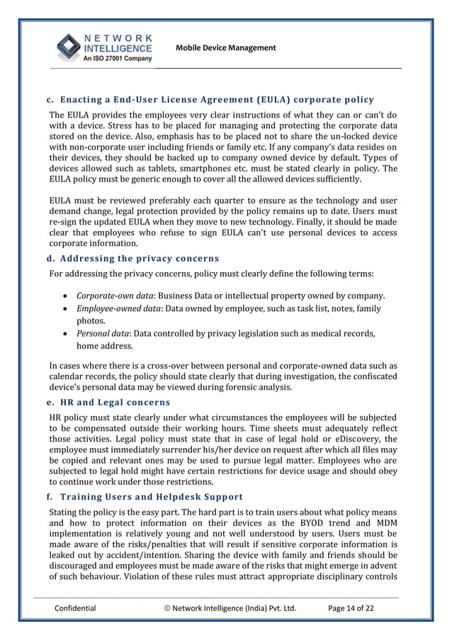 Mobile Device Management (MDM) | PDF | Computing | Technology & Computing