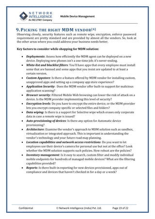 Mobile Device Management (MDM) | PDF