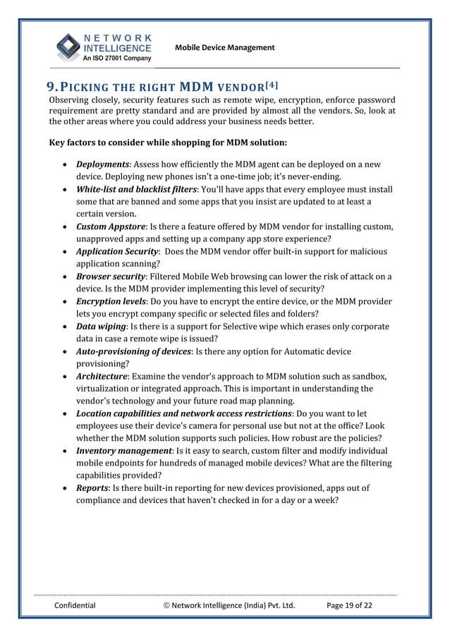 Mobile Device Management (MDM) | PDF | Computing | Technology & Computing