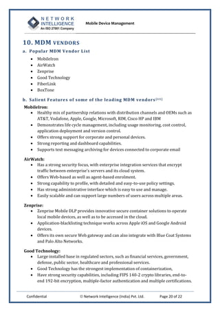 Mobile Device Management (MDM) | PDF