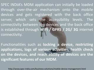 Enterprise Mobile Device Management (MDM) | PPT