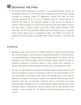 Mobile Device Policy Template | PDF