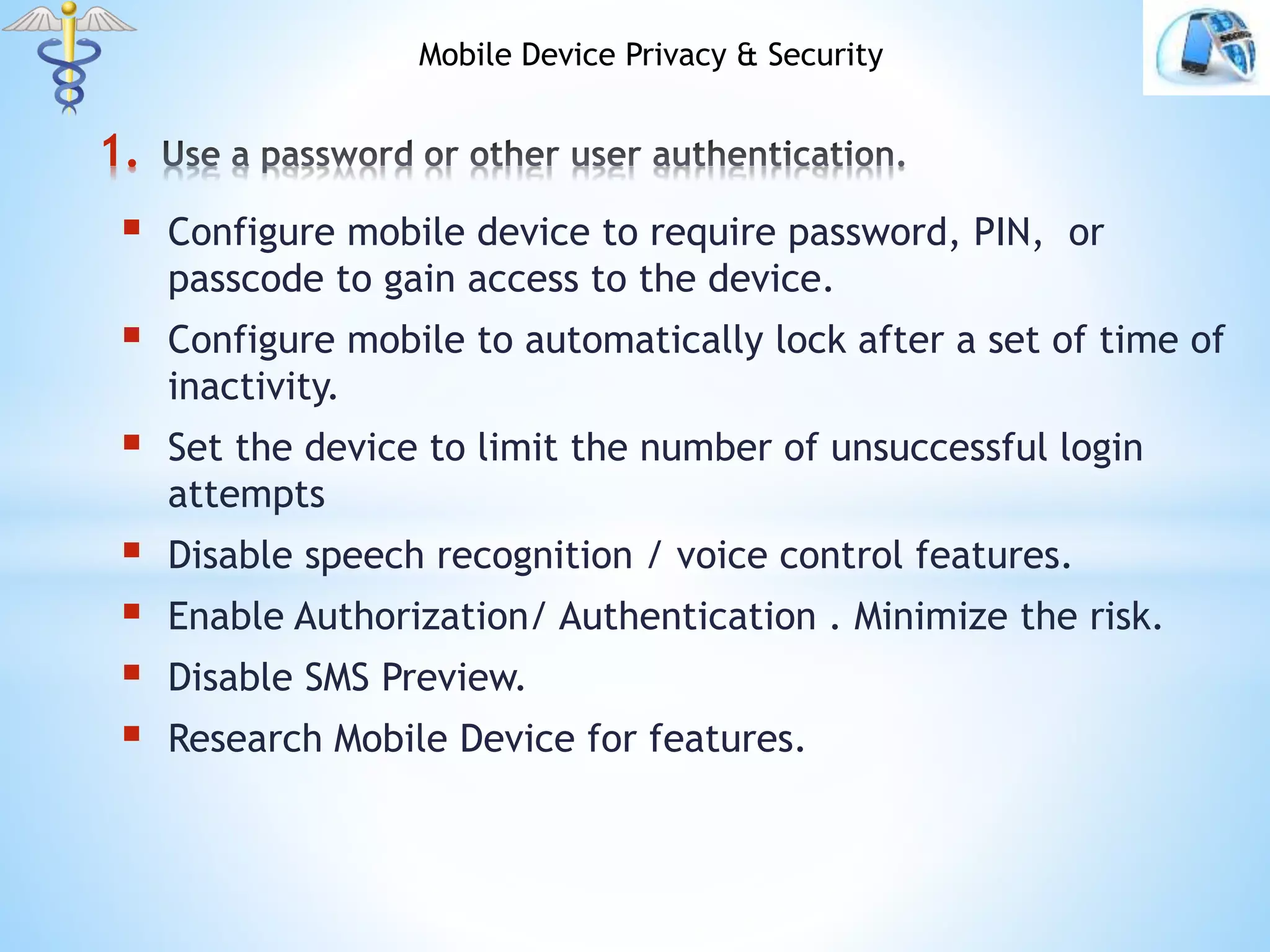 Mobile device privacy and security | PPTX