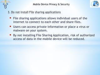 Mobile device privacy and security | PPTX