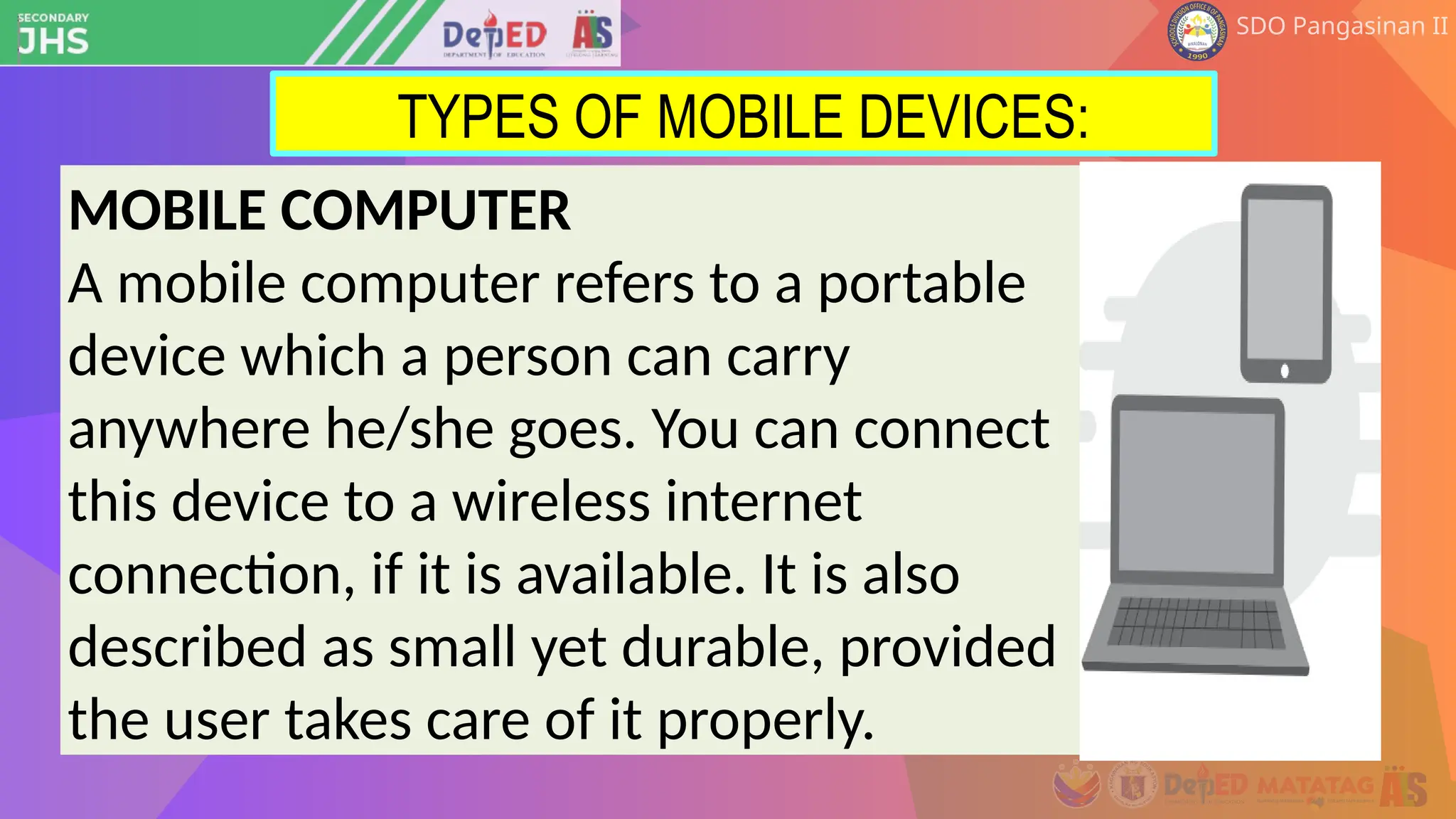MOBILE DEVICES POWER POINT PRESENTATION LEARNING STRAND 6 | PPTX