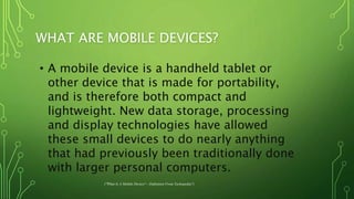 Mobile device security | PPTX
